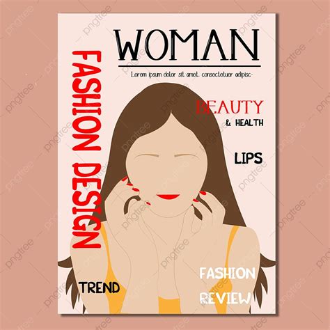 Beauty And Fashion Magazine Cover Design Template Download On Pngtree