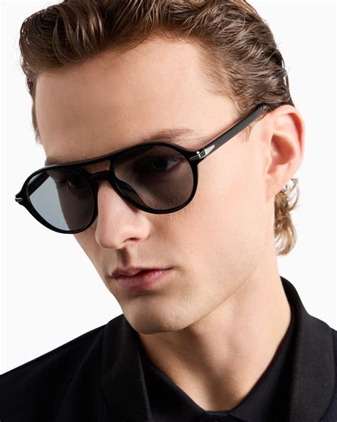 Mens Round Sunglasses Giorgio Armani