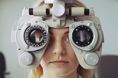 Premium Photo Phoropter On The Eyes Of A Patient To Measure Myopia Ai