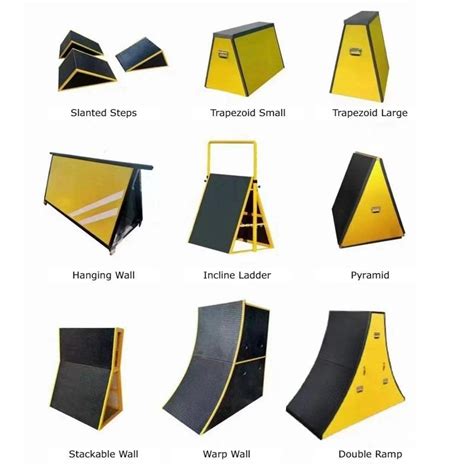 Parkour Ninja Warrior Obstacles Course Equipment Warp Wall Slanted