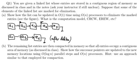 Q You Are Given A Linked List Whose Entries Are Chegg