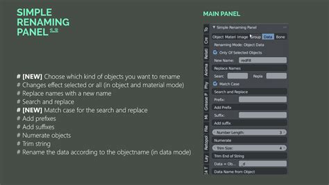 Simple Renaming Panel Released Scripts And Themes Blender Artists Community