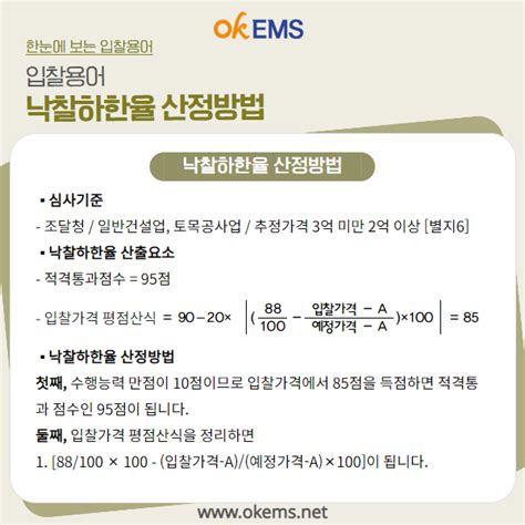 입찰 꿀팁 조달청 낙찰하한율 산정 방법 네이버 블로그