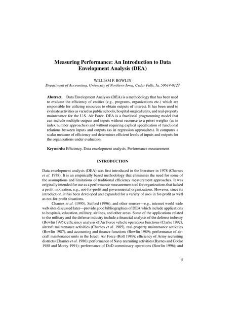 pdf measuring performance an introduction to data envelopment
