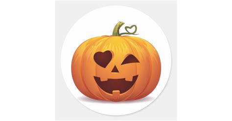 Jack O Lantern Halloween Pumpkin Classic Sticker Zazzle
