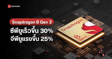 ขอมลชดใหญ Snapdragon Gen ซพยและจพย แรงขน และ รองรบเซนเซอรกลอง DCG