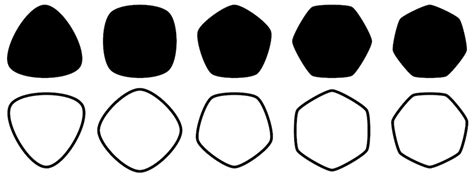 Premium Vector Set Of Polygons With Rounded Corners Triangle