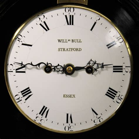 Enamel Dial Verge Escapement Bracket Clock On Bracket Ebonised