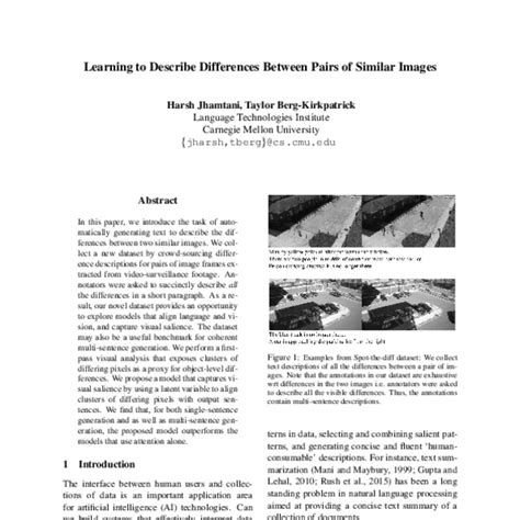 Learning To Describe Differences Between Pairs Of Similar Images Acl