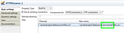 Can We Move Files From One Folder To Another In Ftp Server Using Talend