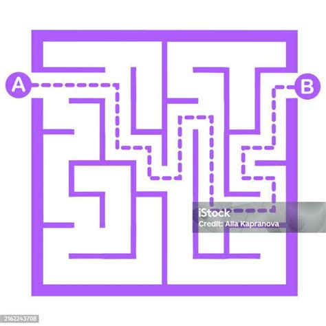 Simple Labyrinth Stock Illustration Download Image Now Abstract
