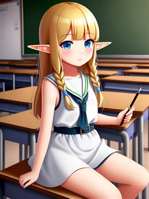 Cartoon Girl Anime Character Game Character Setting Illustration Stock