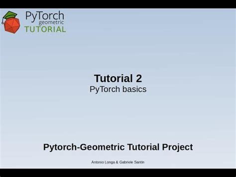 Pytorch Geometric Tutorial PyTorch Basics YouTube