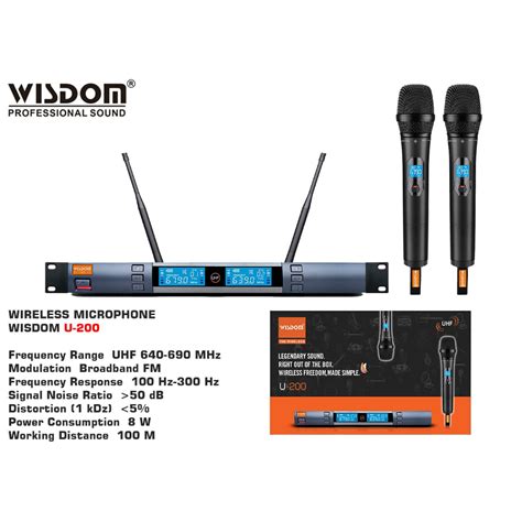 Jual Mic Wireless Wisdom U 200 Original U200 Microphone Pegang Handheld