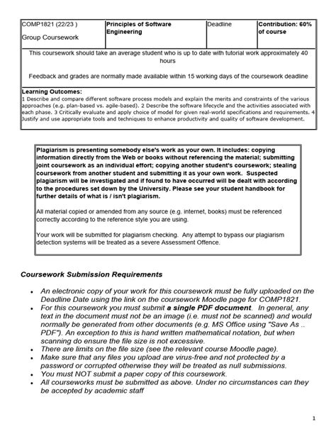 Comp1821 Cw Term 1 2223 Pdf Use Case Class Computer Programming