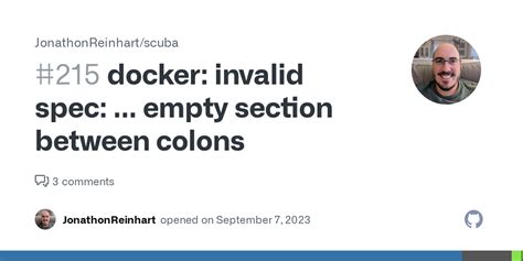 Docker Invalid Spec Empty Section Between Colons · Issue 215