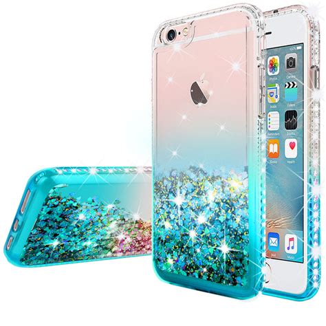 Apple Iphone 7 Case Liquid Glitter Phone Case Waterfall Floating Quick