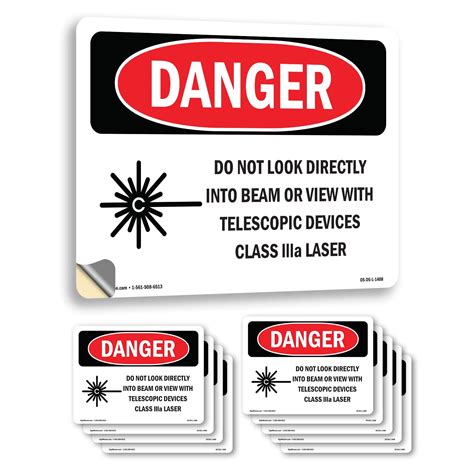 Do Not Look Directly Into Class Iiib Laser Osha Danger Vinyl Decal
