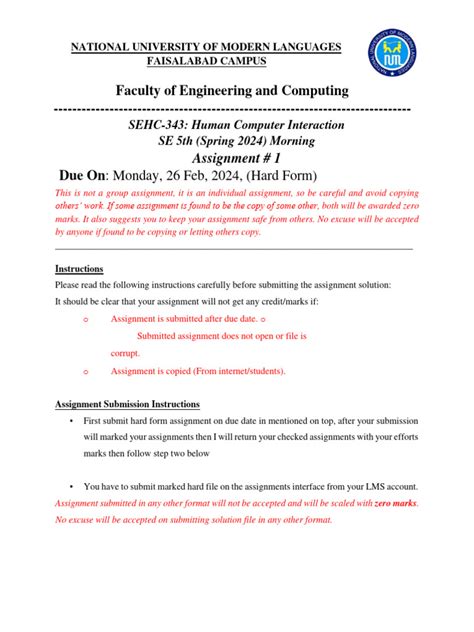 Hci Assignment 1 Spring 2024 Pdf Career And Growth Computers