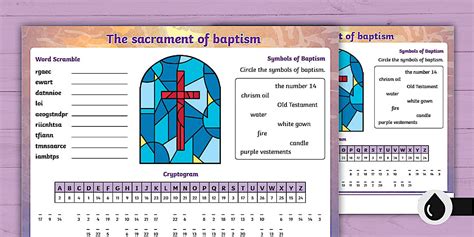 Baptism Activity Mat Professor Feito Twinkl