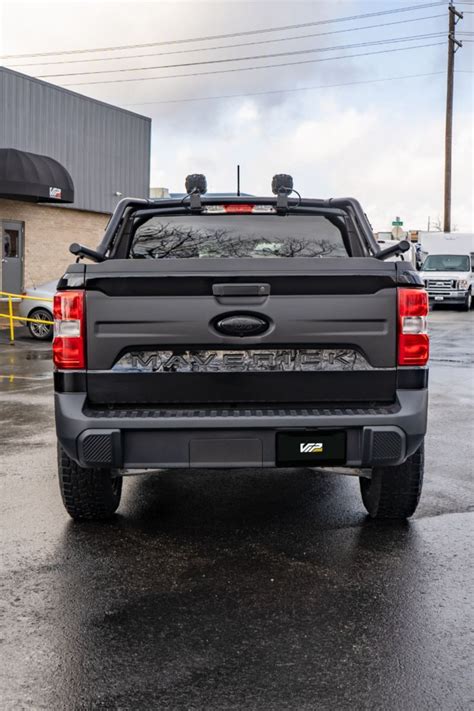 2022 Ford Maverick Tailgate With Added Accessories Like An Applique Custom Emblems And An