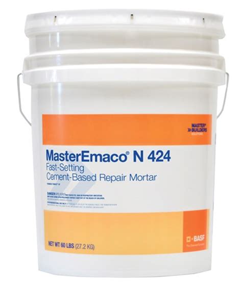 Masteremaco N 424 Gray Fast Setting Cement Based Repair Mortar 60lbs