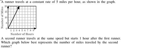 A Runner Travels At A Constant Rate Of 5 Miles Per Hour As Shown In