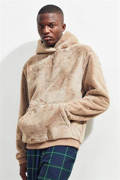 Urban Outfitters Faux Fur Hoodie Sweatshirt Faux Fur Hoodie Fur