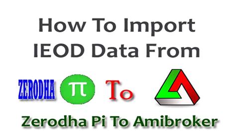 Import Ieod Data From Zerodha Pi To Amibroker Using Excel Stockmaniacs