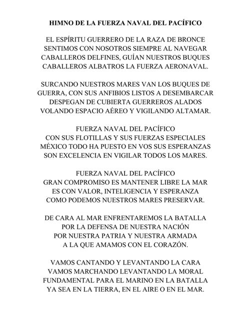 Himno De La Fuerza Naval Del Pacífico El Espíritu Guerrero