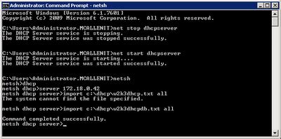 Error Migrating DHCP Database To Windows Server From Windows Server ITs All Geek Mike