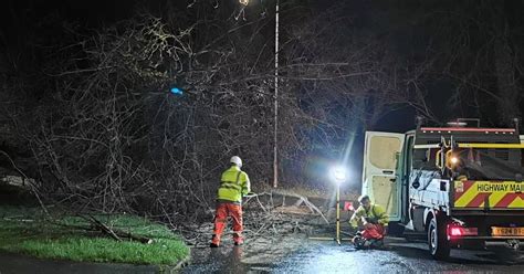 Live Updates As Storm Darragh Tears Down Trees And Blocks Roads Across