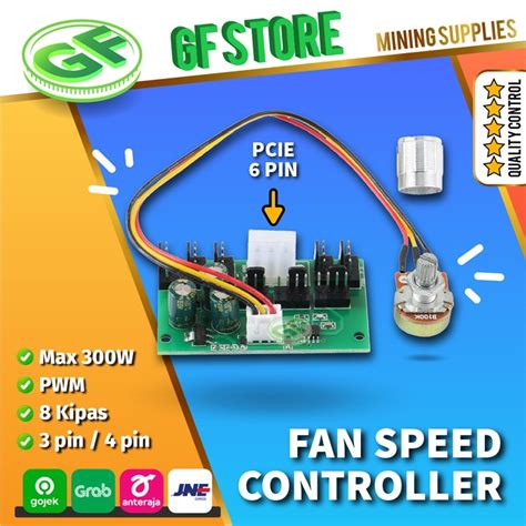 Jual Fan Hub Speed Controller 8 Port 4pin Pwm Pcie 6 Pin Input Limited