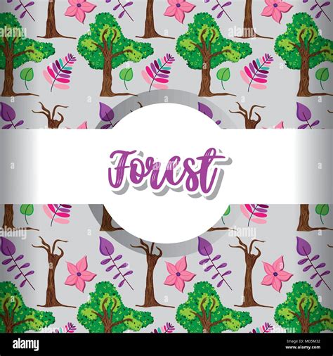 Forest Pattern Background Stock Vector Image And Art Alamy