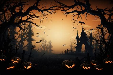 Premium Ai Image Halloween Background Generative Ai