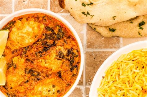Indian Style Chicken Saag Masala Curry Stock Image Image Of Colorful