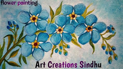 Forget Me Not Flower Painting