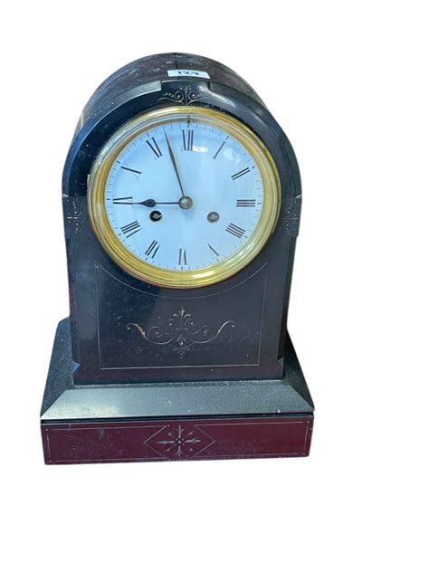 Two Victorian Slate Mantel Clocks Thomas Watson