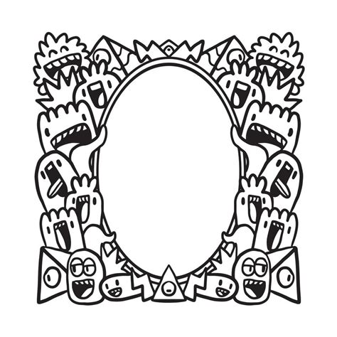 Hand Drawn Abstrack Doodle Art Frame 16671126 Vector Art At Vecteezy