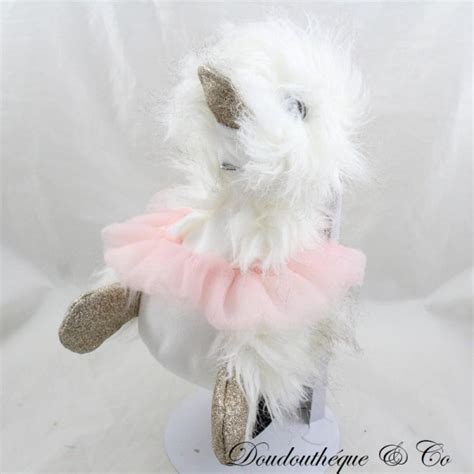 Pato De Peluche DOUDOU ET COMPAGNIE Rosa Blanca Tutu Le Coin Coin