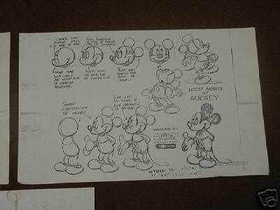 Disney Animation 3 Mickey Mouse Model Sheets 27197655