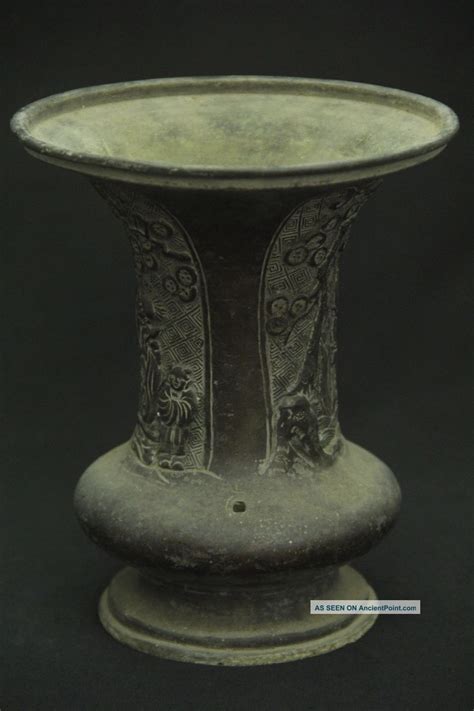 Japanese Antique Bronze Buddhist Temple Vase