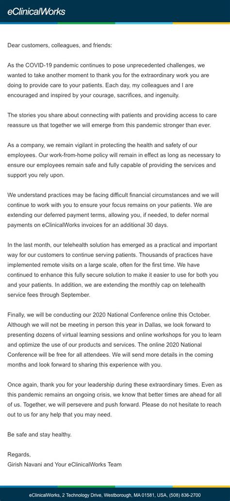 Eclinicalworks On Twitter An Update From Our Ceo Girish Navani