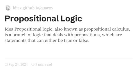 Propositional Logic