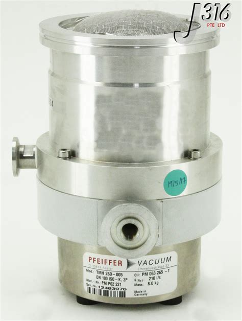 8924 Pfeiffer Turbo Drag High Vacuum Pump Pm P02 221 Tmh 260 005