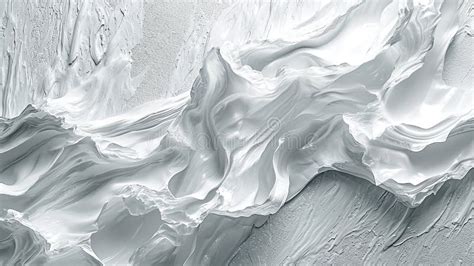 Abstract Textured Background Monochromatic In White And Gray Waves And Organic Shapes Backdrop