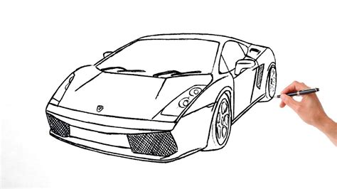 How To Draw A LAMBORGHINI GALLARDO Drawing A 3d Car YouTube