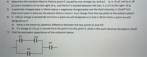 Solved 4 Determine The Resultant Electric Field At Point P