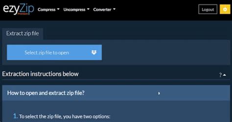 Online ZIP Extractor Open ZIP Files No Registration Required EzyZip