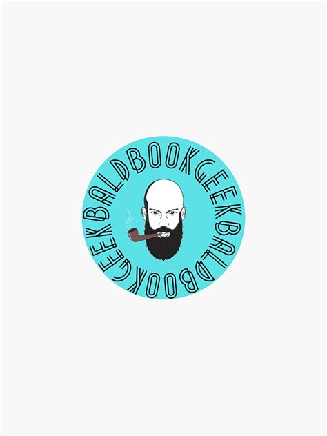 Beard Book Geek Sticker For Sale By Baldbookgeek Redbubble
